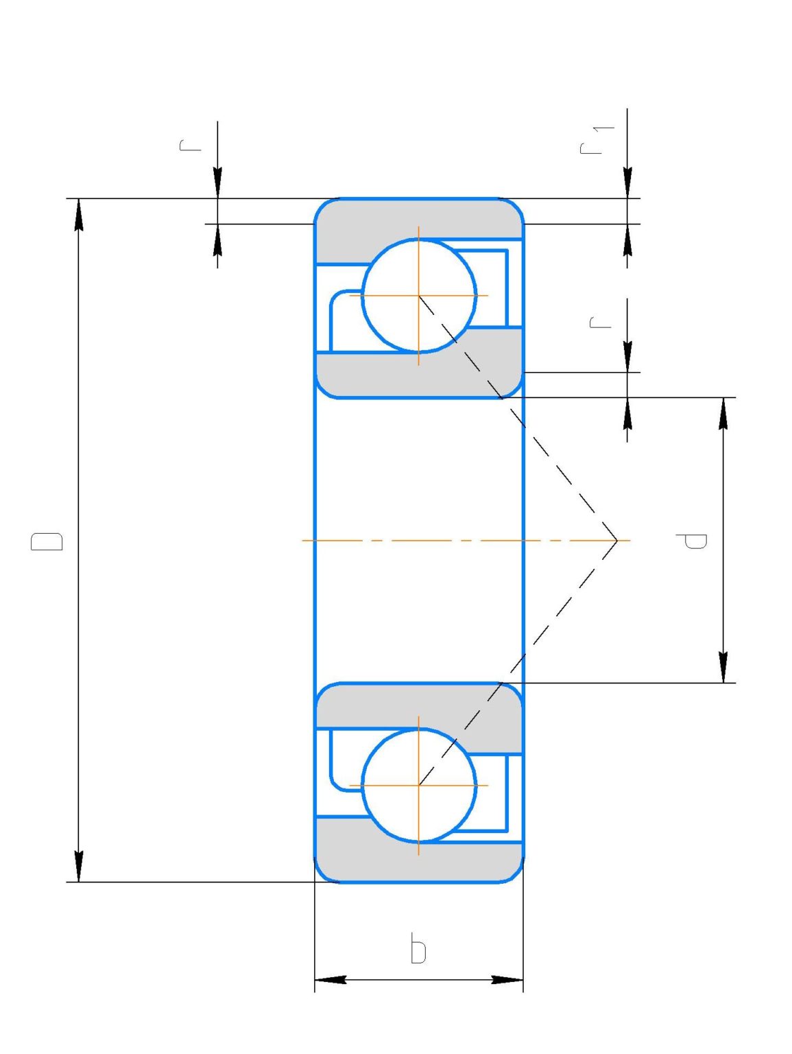 Angular contact ball bearing 7322 B – Bearings BCR